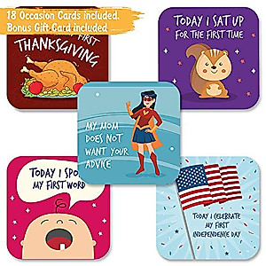 ATHENA FUTURES Baby Monthly Milestone Blanket for Girl, Baby Gifts, Baby Milestone Blanket for Baby Girl, Blankets for Newborn Girls, 60"x40" Soft Floral Blanket with Wreath & Hairband Markers