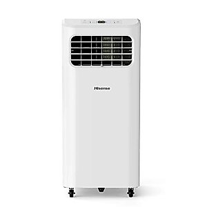 Hisense Portable Air Conditioner 6,000 BTU Cooling Dehumidifier Fan for Smaller Room up to 250 sq ft, Remote Control, White
