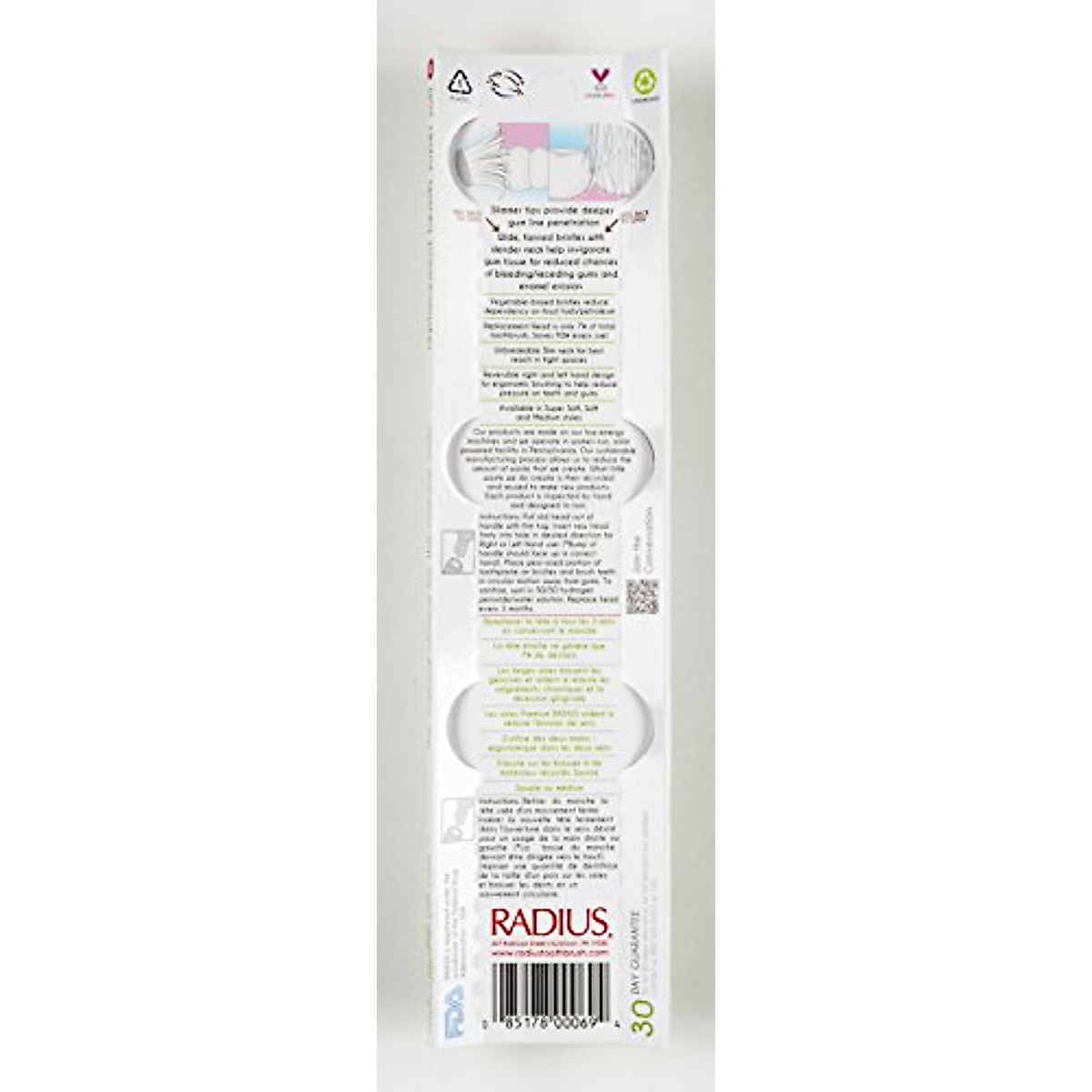 Radius Replacement Heads, Soft, 2 Count (Pack of 3)