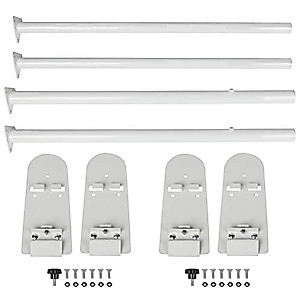 ECCPP Adjustable Van Ladder Rack Hightop 2 Bars Roof Rack fit for Chevy Express 2500 for GMC Savana with Rain Gutters Heavy-Duty Steel Pickup Truck Ladder Rack 700Lb Lumber Utility