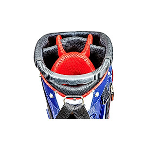 Club Champ Deluxe Stand Golf Bag, Red/White/Blue
