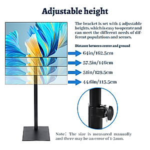 lesolar TV Floor Stand for 12 to 43 inch TVs Tilting Free Standing TV Mount VESA Stand with Height Adjustable and 360 Degree Swivel Floor TV Stand for Bedroom Living Room Corner