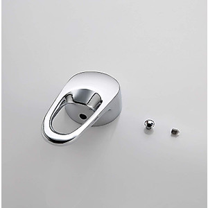 RXXR Taps Handle kit with Hot and Cold Color Button for Single Handle Faucet with Cartridge stem 9 * 9 mm - Universal Replacement Metal Loop Single Lever Handle, Polished Chrome