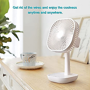 Xingsinan Mini Oscillating fans, USB Rechargeable fan, 3 speed, super quiet, portable small desk fan, small personal cooling fan for home office travel