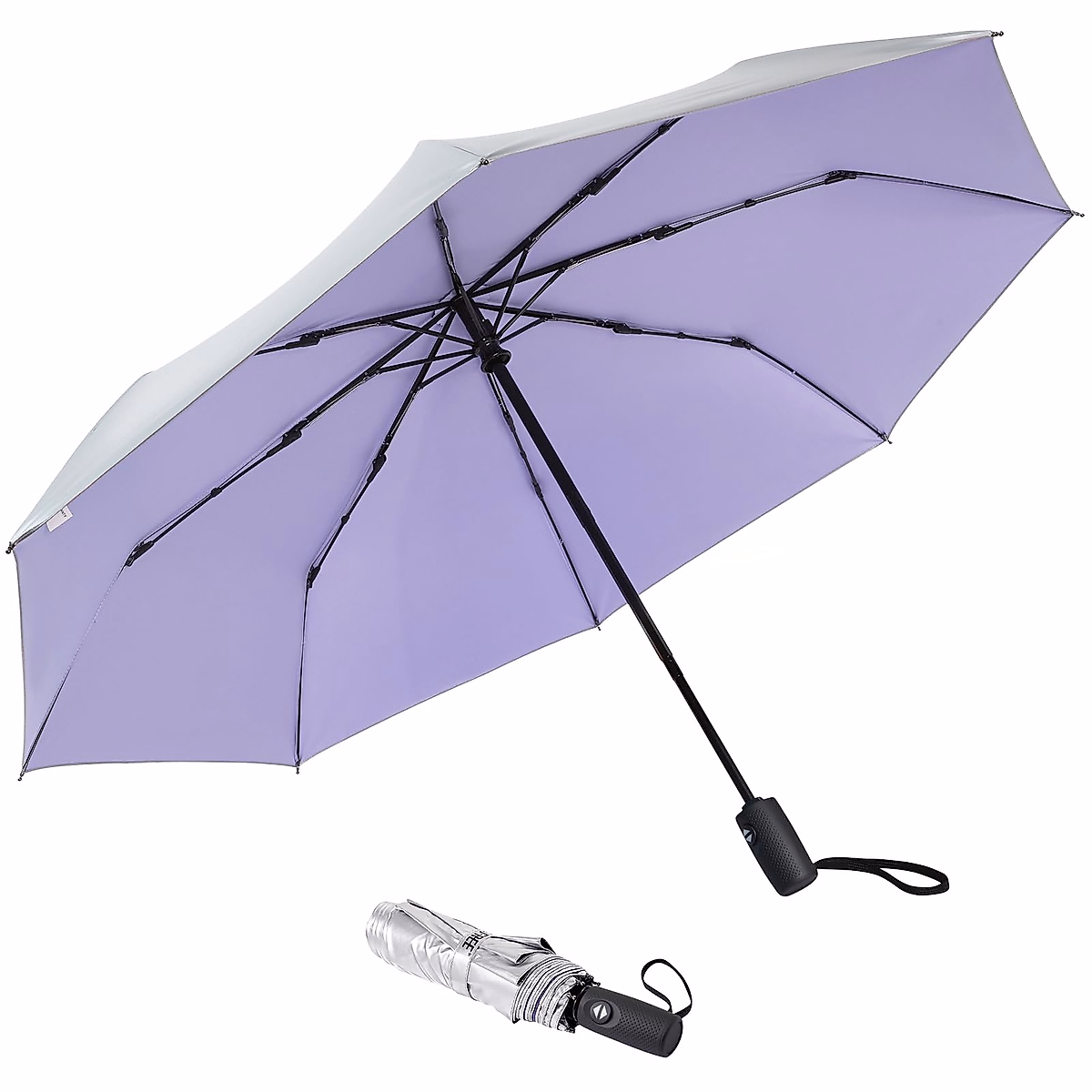 G4Free UPF 50+ UV Protection Large Travel Umbrella 42/46 Inch Auto Open Close Windproof Sun Blocking Umbrella