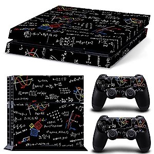 Wodoys Vinyl Stickers Skins Fit for PS4 Console and Controllers Suit Whole Body, Geeks Mathematics