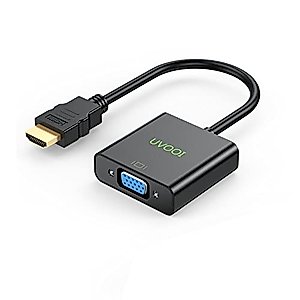 UVOOI HDMI to VGA Adapter, Not Bidirectional HDMI Male to VGA Female Converter 1080P@60Hz for Desktop, Laptop, PC, Projector, HDTV, and More
