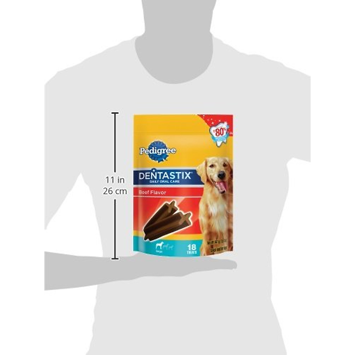 Pedigree Dentastix Beef Flavor Large Treats For Dogs - 15.6 Oz. 18 Count