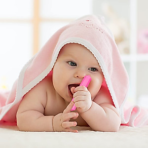 Chew Necklace for Girls-4 Pcs Silicone Chewy Necklaces for Kids or Adults That Like Biting or Have Autism,ADHD,SPD,Teething,Oral Motor Chew Toys Sensory(Pink)