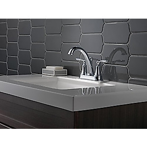 Delta Faucet Woodhurst 2-Handle Centerset Bathroom with Metal Drain Assembly, Chrome (2532LF-MPU)