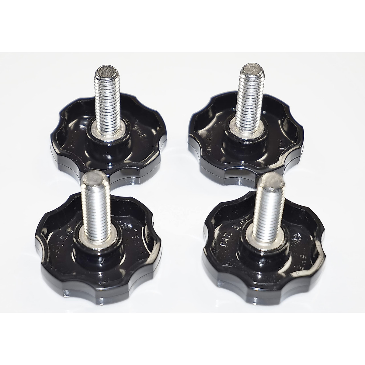 5/16-18 x 1" Thumb Screw Thumbscrew Black Thumb Screws Stainless Steel Standard Coarse Threads Clamping Rosette Knobs - Made in The USA (6)