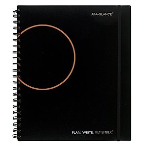 AT-A-GLANCE PLAN.WRITE.REMEMBER. 70620905 Planning Notebook with Reference Calendar, 9 3/16 x 11, Black