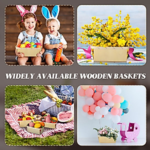 Bokon 30 Pcs Wood Berry Basket Bulk 2 Quarts Berry Picking Wooden Baskets Wood Fruit Pint Containers Vented Wooden Boxes for Picking Food Storage Gift Art Craft Decor 8.9 x 5.7 x 3.5 Inch