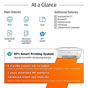 HP DeskJet 2734e Wireless Color All-in-One Printer with 9 Months Free Ink (26K72A)