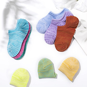 IDEGG No Show Socks Women 10 Pairs Low Cut Anti-Slid Novelty Athletic Casual Invisible Liner Socks
