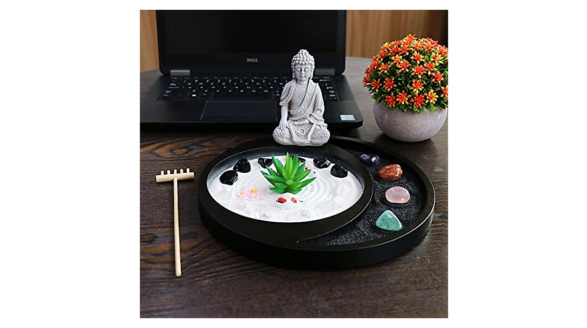 Meditation Buddha Zen Garden Kit for Desk - Stress Relief & Mindfulness