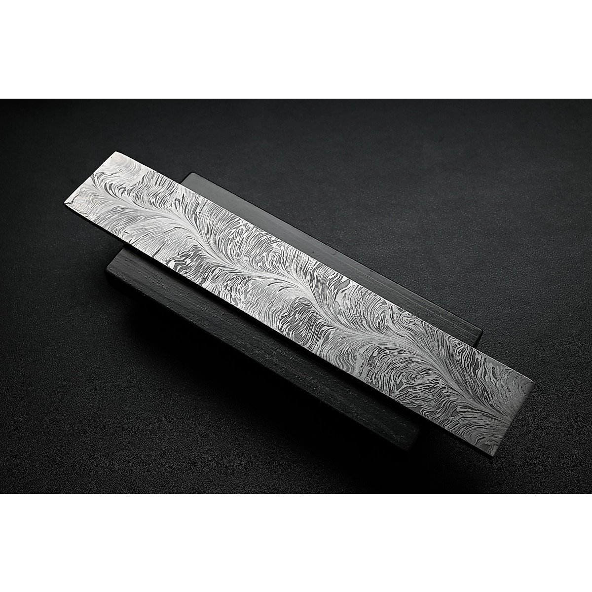 Forged Factory Damascus Steel Billet for Knife Making, Snake Pattern, 12 inches