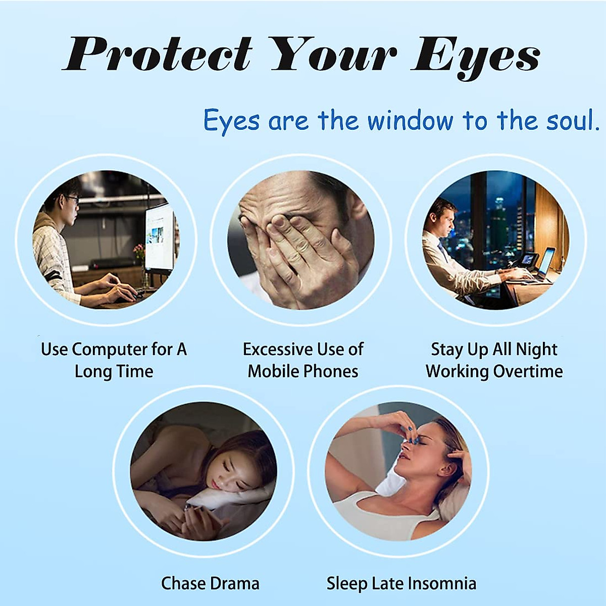 Cooling Eye Mask, Reusable Cold Eye Mask for Hot Cold Treatment for Eye Strain, Eye Swelling, Eye Redness, Puffy Eyes, Dark Circles, Smooth Fine Lines, and Eye Recover Surgery. 2 Packs (Blue)