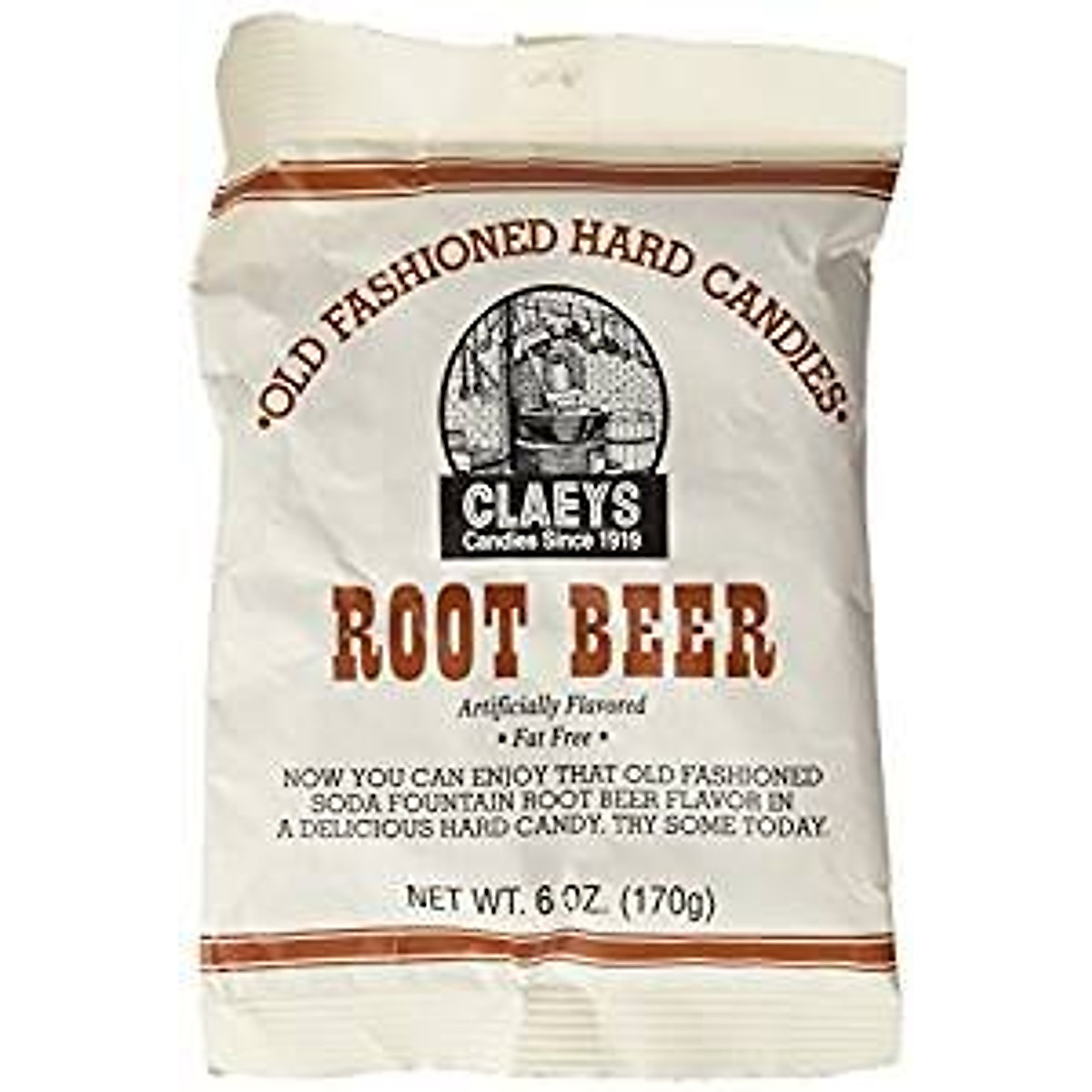 Claeys Old Fashioned Root Beer Hard Candy 6 oz.