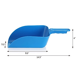New Star Foodservice 34462 Polycarbonate Plastic Utility Ice Scoop. Blue, 64-Ounce
