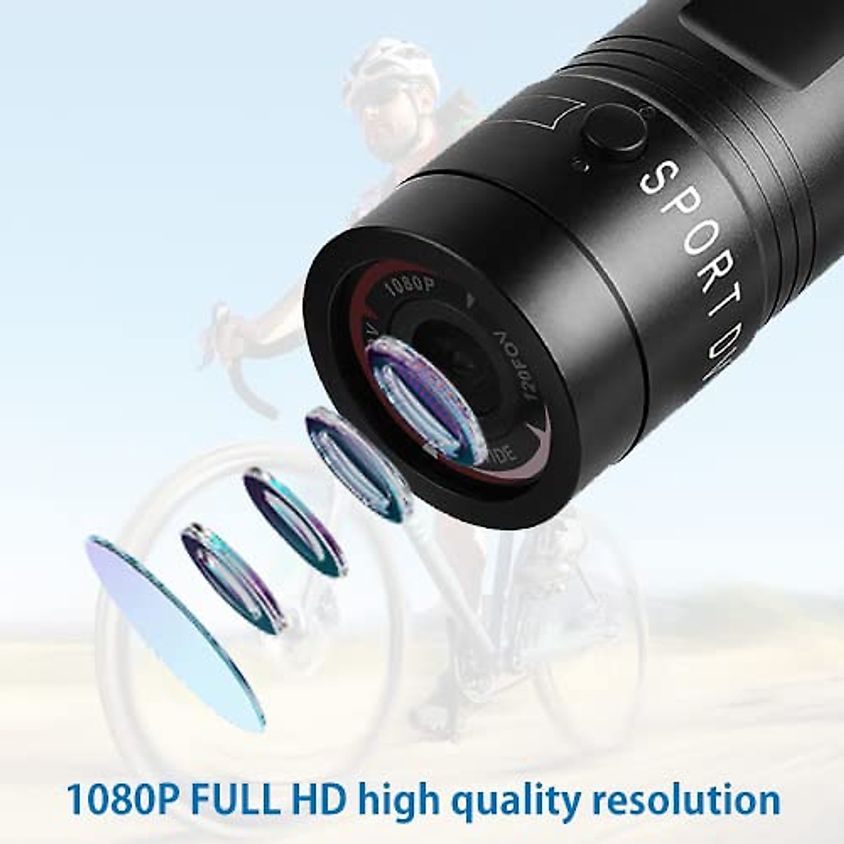Bicycle Motorbike Camera, Mini Portable Full HD 1080P Waterproof Bike Car Outdoor Sports DV Video Camera with Mounting Kit,Camera Outdoor Bicycle Sports Camera