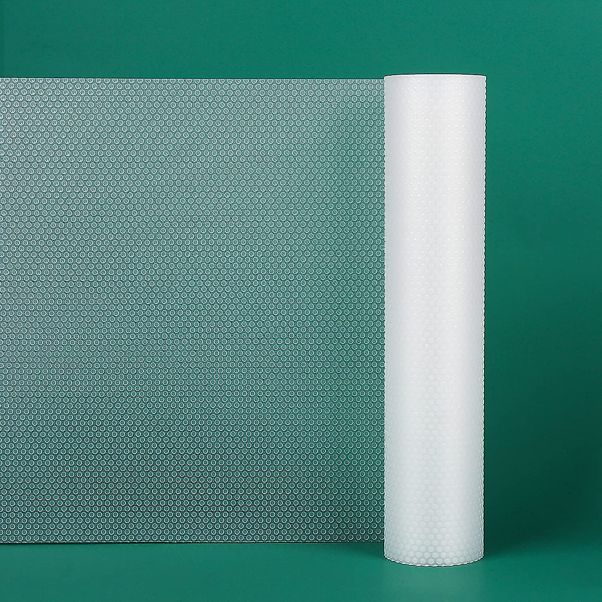 GOTECHBO Shelf Liner Waterproof - Clear Fridge Liners Washable, EVA Anti Frost Refrigerator Mat, Oil-Proof Non Adhesive Cabinet Drawer Liner (17.7" x 181 inch)