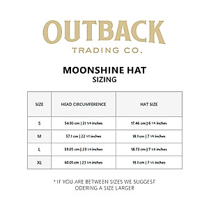 Outback Trading Durable Water-Resistant Western-Style Wide Brim Moonshine Canyonland Hat w/Moisture-Wicking Sweatband, Brown