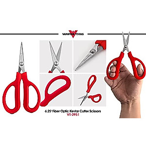 Vampire Tools vSHEARS - 6 1/4" Synthetic Fiber, Composite & Fiber Optic Shears - Kevlar, Aramid Fiber, Dyneema, Spectra, Dacron, Carbon Fiber: VT-2951 | A Cut Above All