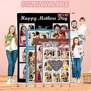Juantao Mothers&Day Gifts from Daughter Son Husband Custom Blanket with Photo Personalized Picture Blanket Best Mom Ever Gifts for Mom Grandma Wife