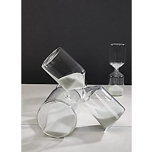 WONDROUS' DECO 60 Minutes Hourglass Sand Timer, Large 10 Inch Glass Sand Clock for Home, Kitchen, Office Desk Decoration, Valentine’s Day Gift, White-60min