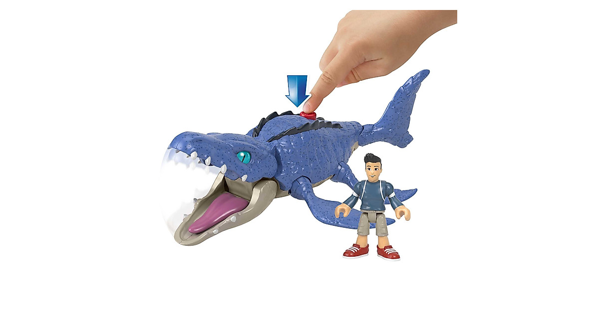 Fisher-Price Jurassic World Mosasaurus & Kenji Figure Set