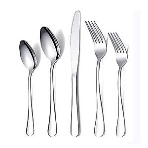 Flatware Set 20 Pieces, Kyraton Stainless Steel Silverware Set, Strong Anti Rust, Stainless Steel Cutlery Set, Utensils Set Service for 4