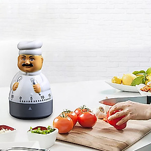 Hemoton Cook Timer Wind Kids Alarm Kitchen Countdown Timer Countdown Baking Timer Clock Timer Decorative Chef Timer Mechanical Rotating Alarm Timers Plastic Oven White Student Reminder