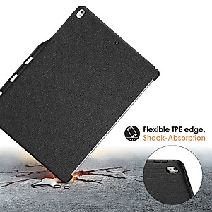 ProCase for iPad Pro 12.9 2017/2015 Companion Back Cover Case, with Pencil Holder for iPad Pro 12.9 Inch (Both 2017 and 2015 Models), Match for Smart Keyboard and Smart Cover -Black