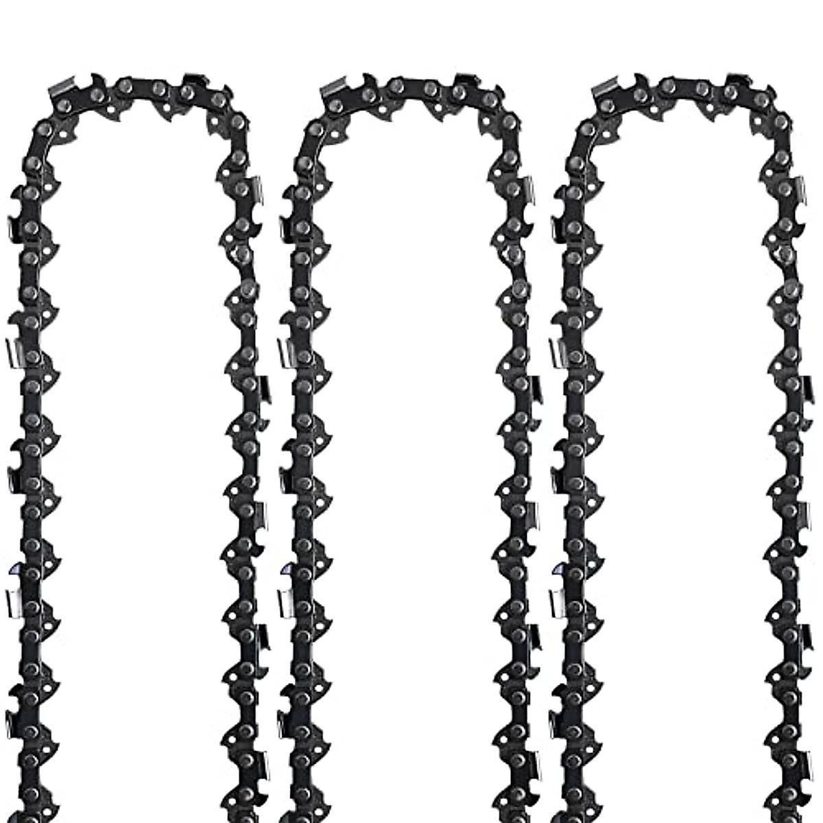 Opuladuo 3PC 8 Inch Replacement Chain for RYOBI P4360 RY43160 P4361, 8 in. Pole Saw Chain for WORX WG349.9 WG349-3/8" - .043" - 33 DL