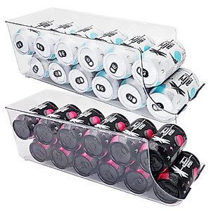 SCAVATA 4 Pack Soda Can Organizer for Refrigerator