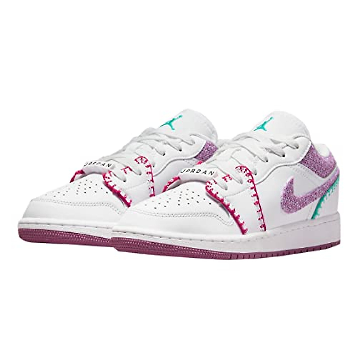 Jordan Youth 1 Low DM9037 100 White Light Bordeuax - Size 4.5Y