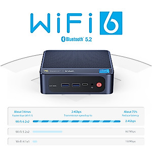 Beelink SEI11 Mini PC 11th Generation Intel i5-11320H Processor (up to 4.5GHZ),Mini Computer with 16GB DDR4 RAM 500GB M.2 2280 NVME SSD,/4K 60FPS/Dual HDMI/WiFi6/BT5.2,Auto Power On