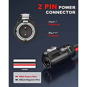 ELECTOP 2 Pin Power Industrial Circular Connector to Solar Panel Cable, 10AWG Solar Extension Cable with Female and Male Connector Adapter for Forrest River RV Solar Ports and Solar Panel Suitcase