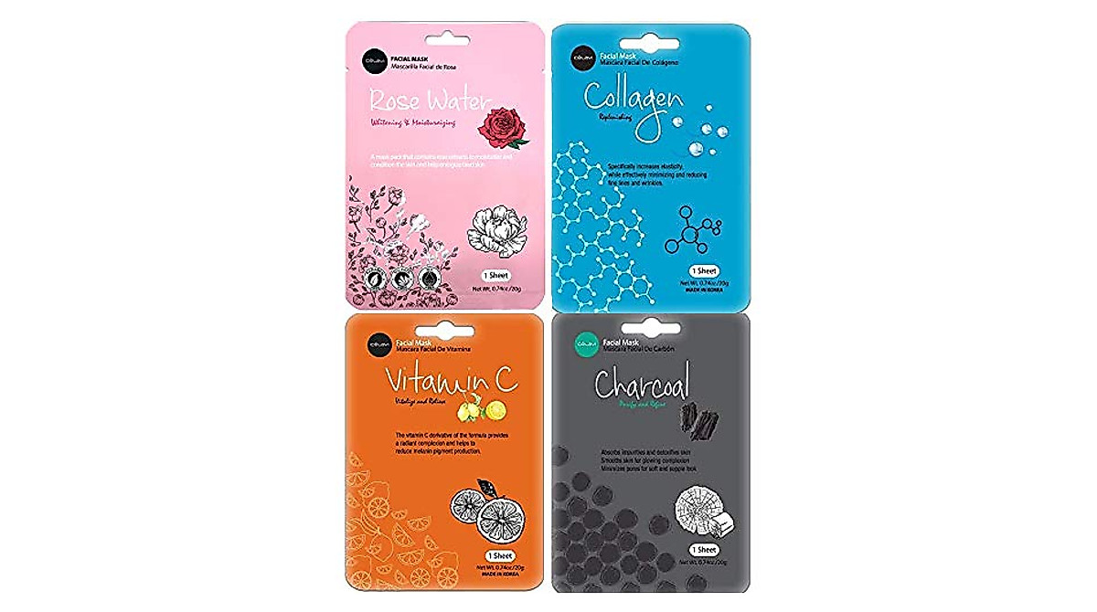 Celavi Korean Face Mask Set - 12 Flavors for Deep Hydration