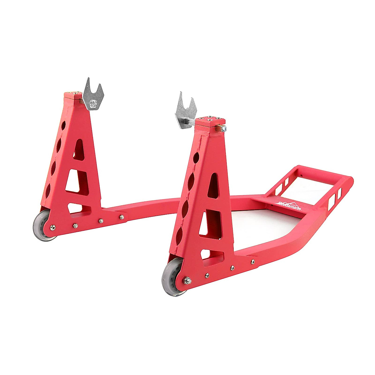 Ruedamann 550 lbs Capacity Motorcycle Stand,Adjustable 9.8"-13.8"W Motorcycle Rear Lift,Motorcycle Storage Lift Stand, Wheel Lift Stand for Sport Bikes,Dirt Bikes,Rear stand, Red