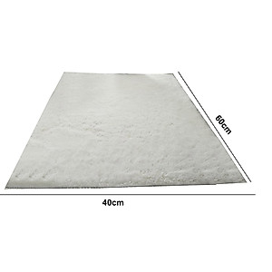 NEREIDS NET Safe Comfortable Nursery Rugs Soft Plush Carpet Non-Slip Polyester Material Kids Girls Rectangular Rug for Living Room Bedroom Fluffy White