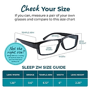 Sleep ZM Fit Over Daytime 45% Blue Light Glasses for Computer, TV, Gaming Use Improve Sleep Quality by Naturally Producing Melatonin for Women and Men