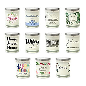 Weddingstar 9oz Glass Jar Gift Candle with Lid, Unscented - Non Customizable