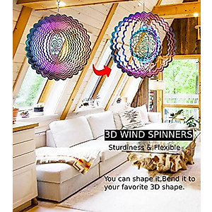 Wind Spinners Outdoor Metal Tree of Life Wind Spinner Mandala Decor, Hanging Wind Spinners for Yard and Garden Patio Porch Balcony Pool Yard Wind Spinners Gardening Gifts for Women Men Mom Wife Friend