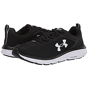 Under Armour Women's Charged Assert 9, Black (001)/White, 9 M US