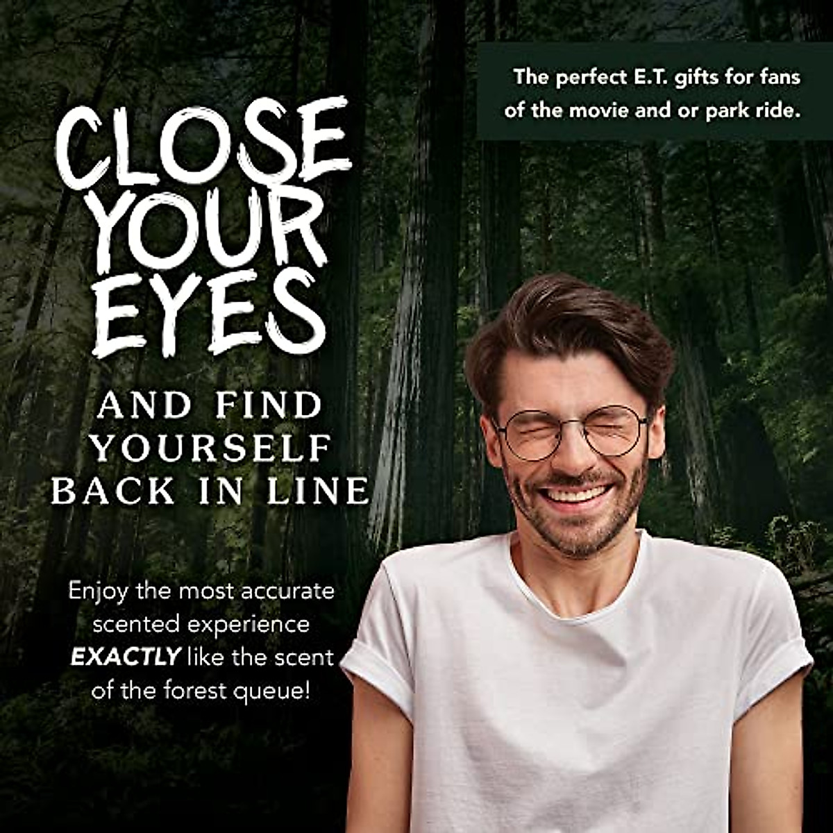 Park Scents ET Extra-Terrestrial Adventure Candle Soy, Handmade in The USA Accurate Smell Like The Scent of The Forest Queue at E.T. Ride Universal Studios Orlando E.T. Merchandise (8 oz. Tin)