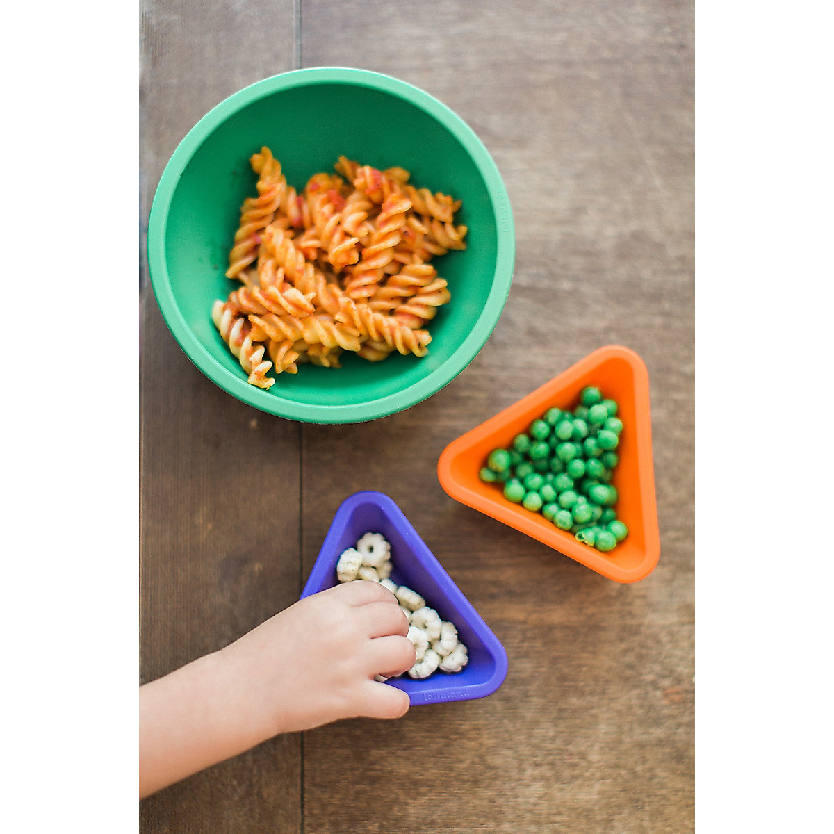 Lollaland - Unbreakable, Toddler Dipping Cup , Microwave Safe, Dishwasher Safe Small, Plastic, Pinch bowl, Sauce Dish, 7 Piece, Condiment Tray Set