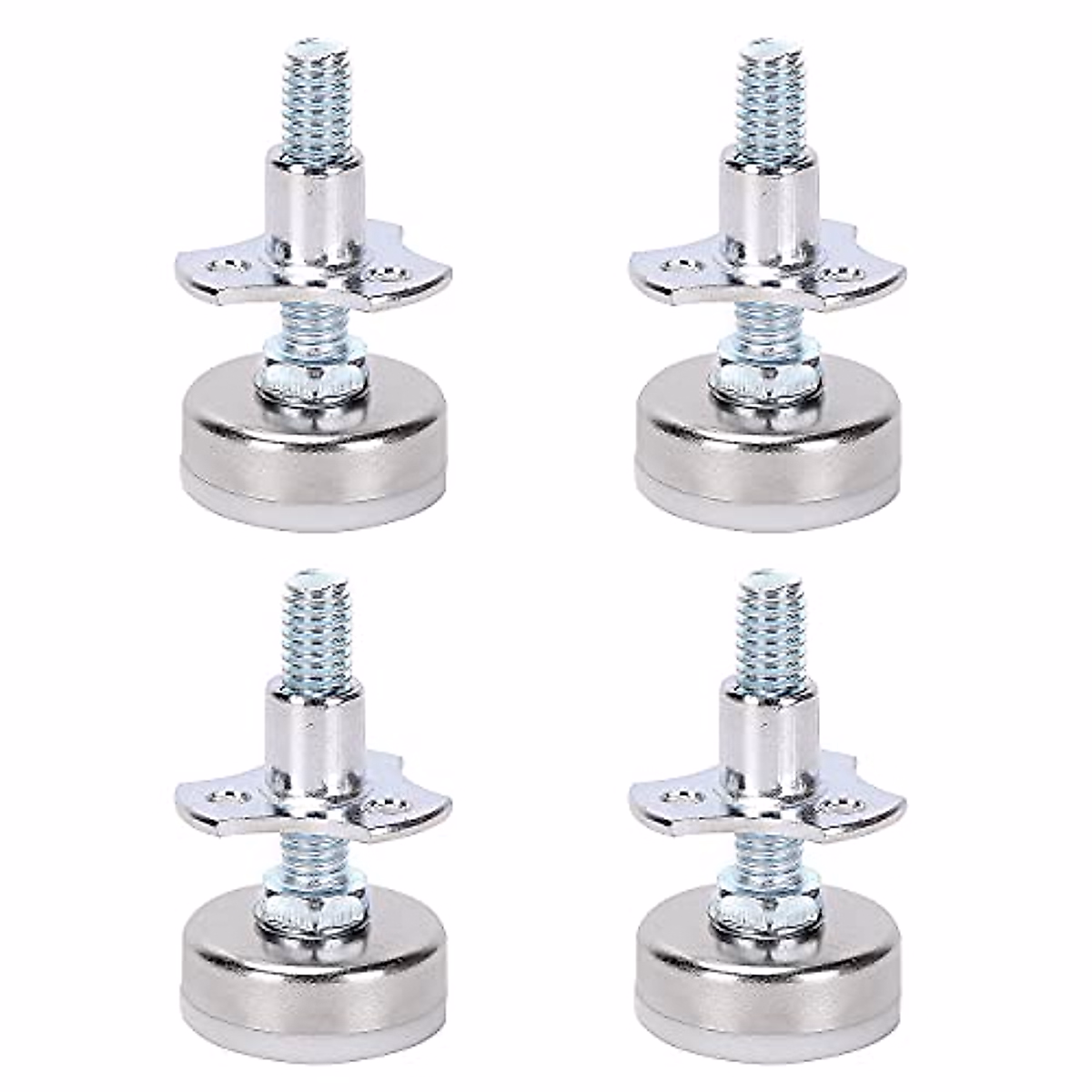 HanKun Adjustable Furniture Leveling Feet Furniture Leveler Tee Nut Kit 3/8-16 Inch Thread Size, Heavy Duty Furniture Legs for Cabinets or Tables to Adjust Height of Legs(Set of 4)