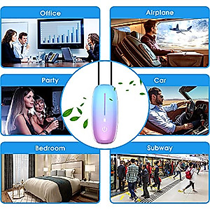 Personal Air Purifier, Timeage Wearable Air Purifier Necklace, Portable Mini Air Ionizer Eliminates Pollen,Smoke,Dust for Outdoor,Travel(Touch Panel)